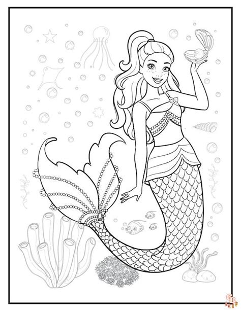 Barbie Mermaids Coloring Pages