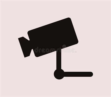 Surveillance Camera Icon Illustrated In Vector On White Background