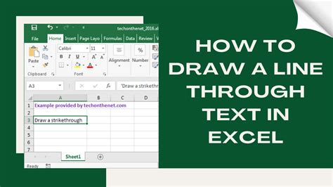 How To Draw A Line Through Text In Excel Earn Excel