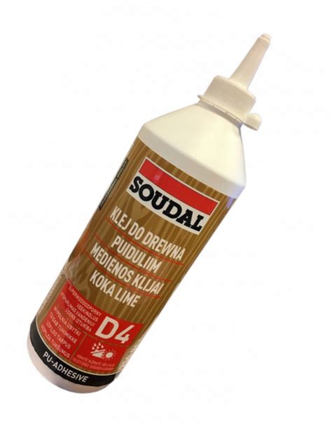 Klej Do Drewna Poliuretanowy Wodoodporny Soudal D4 66A 750ml Duży D4