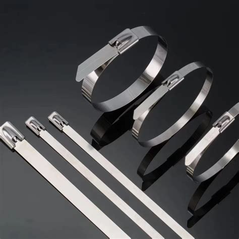 Stainless Steel Cable Ties Sus 304 316 Ball Self Locking High Tensile