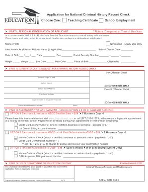 Fillable Online Ok National Criminal History Record Check Form Fax