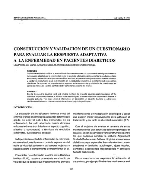 construcción y validación de un cuestionario para evaluar