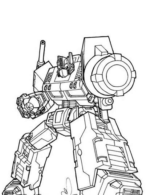 Disparo Optimus Prime Para Colorear Imprimir E Dibujar ColoringOnly