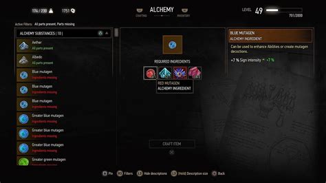 The Witcher 3 Wild Hunt Guide To The Mutagen Transmutator And Mutation