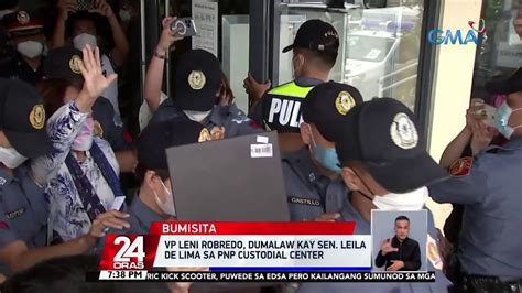 Leni Robredo Dumalaw Kay Sen Leila De Lima Sa Pnp Custodial Center