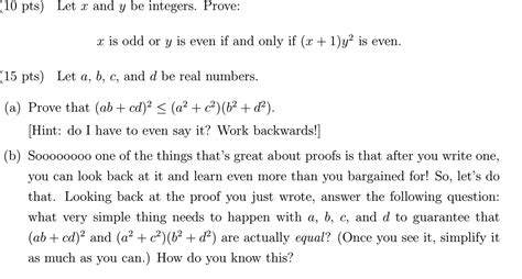 solved 10 pts let x and y be integers prove x is odd or y