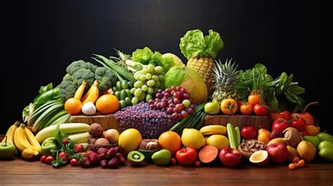 Alimentos Saludables Y Coloridos Foto Premium