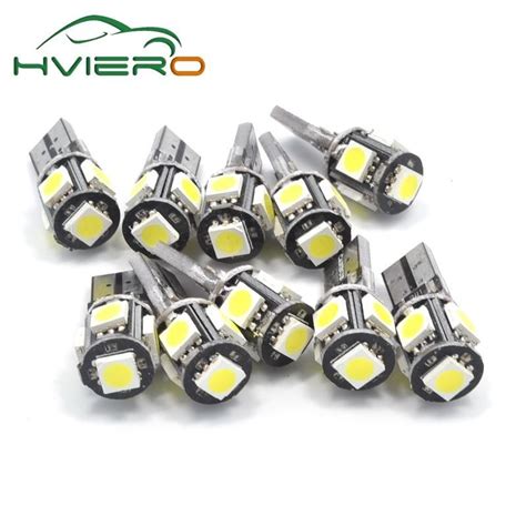 Visit To Buy 2X T10 5050 White 5 SMD Led Car Light Canbus W5w 194