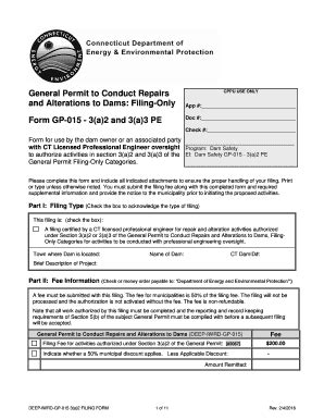Fillable Online Ct General Permit Registration Form To Conduct Repairs