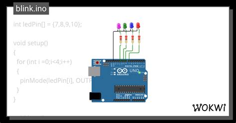 Blink Ino Wokwi ESP32 STM32 Arduino Simulator