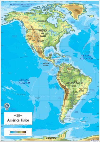 Mapa Tres Am Ricas F Sico Flexible O R Gido Tec Asociados