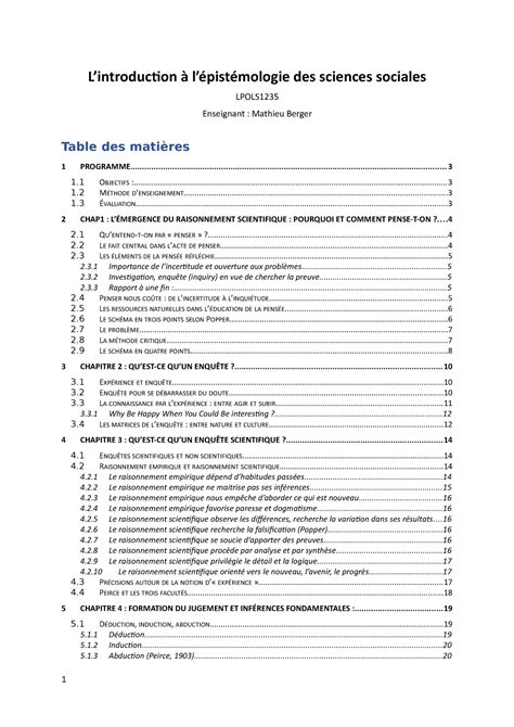 Introduction à lépistémologie Lintroduction à lépistémologie des