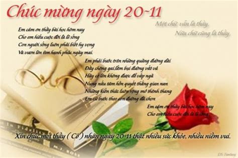 Những bài thơ hay tặng thầy cô ngày 20 11