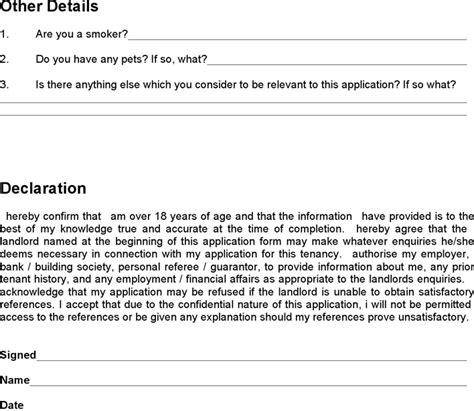 Free Oregon Rental Application PDF 101KB 4 Page S Page 4