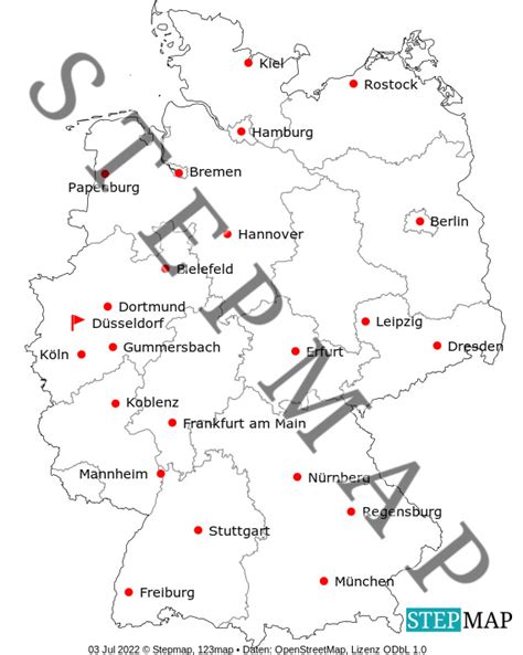 StepMap Deutschland Landkarte für Deutschland