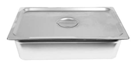 Bandeja Gastron Mica Con Tapa En Acero Inoxidable De X X Cm Ollas