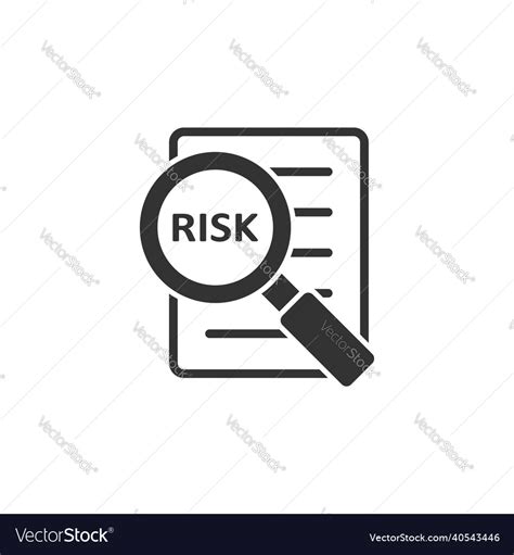 Risk Management Icon In Flat Style Document Vector Image