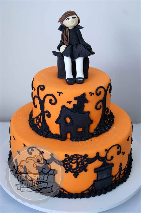 Lara Stolf Arte em Açucar Bolo Halloween Cake