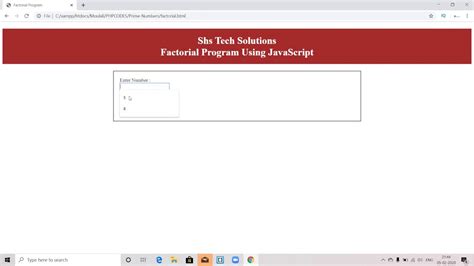 find factorial number in javascript how to find factorial number using javascript youtube