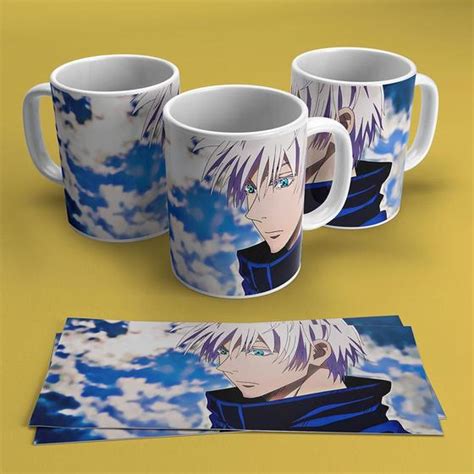 Caneca Jujutsu Kaisen Gojo Mod 3 Caneca De Porcelana Canecas