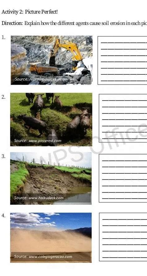 Activity 2explain How The Different Agents Cause Soil Erosion In Each