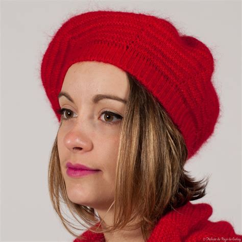 Béret tricoté mohair et soie