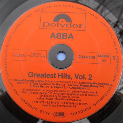 Disc Vinil Lp Abba Greatest Hits Vol Hifi Audio Mix