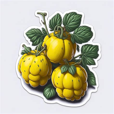 Ilustracja Wektor Naklejki Projekt Owoce I Warzywa Premium Wektor