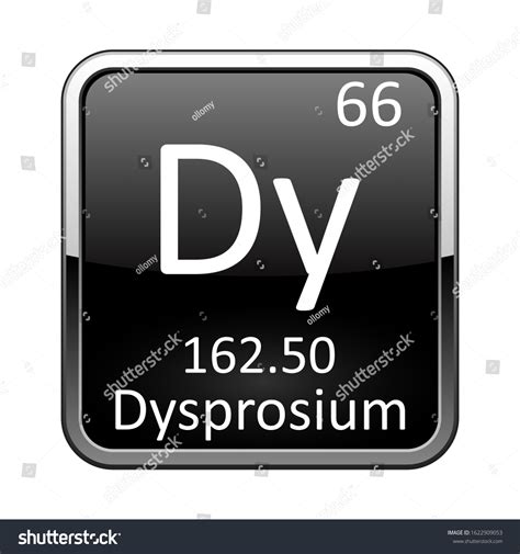 Dysprosium Symbol Chemical Element Of The Royalty Free Stock Vector