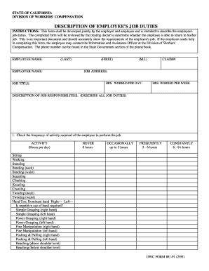 Fillable Online Dir Ca INSTRUCTIONS This Form Shall Be Developed