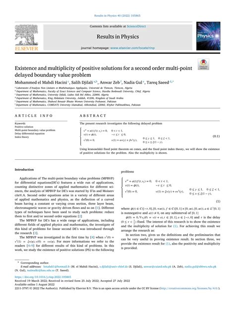 pdf existence and multiplicity of positive solutions for a second order multi point delayed