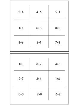 Addition Within Tic Tac Toe By Miss Brit Tpt