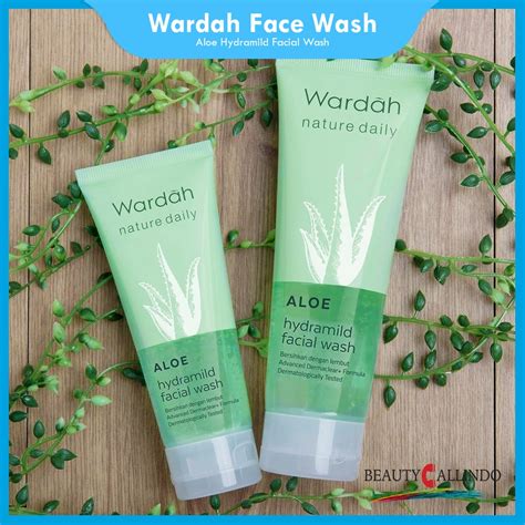 Jual Wardah Nature Daily Aloe Hydramild Facial Wash Sabun Wajah 60ml