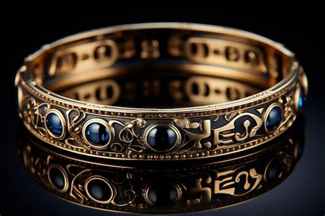 Premium AI Image A Gold Ring With The Word B On It