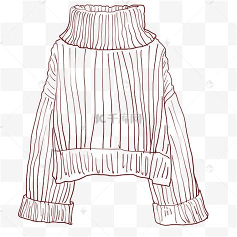 毛衣线描图片 毛衣线描图片素材免费下载 千库网