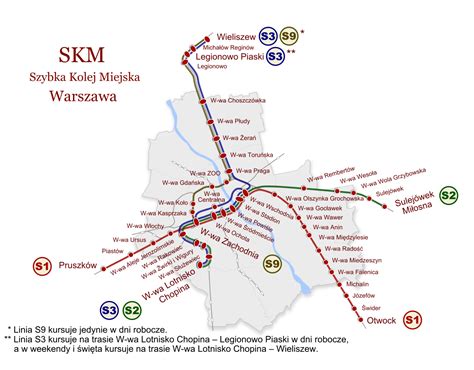 Plan I Mapa Poci G W Podmiejskich W Warszawie Stacji I Linii