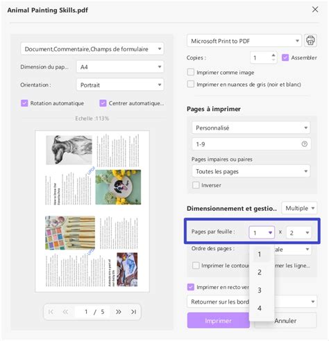 Comment Imprimer Plusieurs Pages PDF Par Feuille UPDF