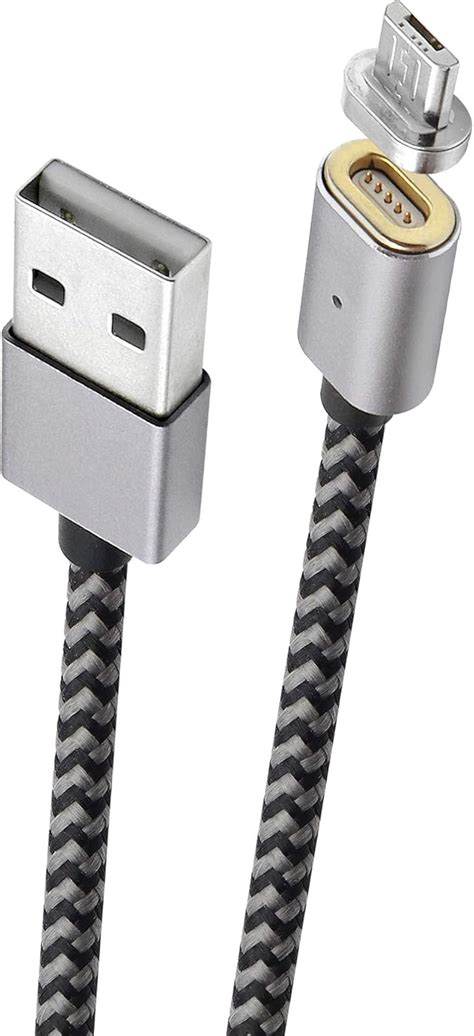 Geonav Cabo Micro USB conector magnético nylon trançado 1 5MT