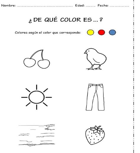 Hoja De Trabajo De Los Colores Primarios Y Secundarios PDF Colores