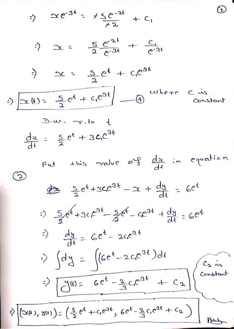 [solved] solve the given system of differential equations by systematic course hero