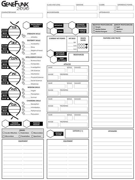 Complete Character Sheet E Now A Better Fillable Pdf With Off