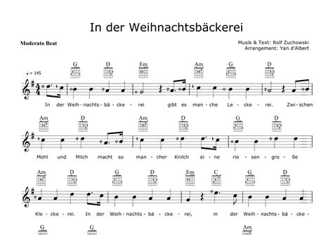 In der Weihnachtsbäckerei Arr Yan d Albert Sheet Music Rolf