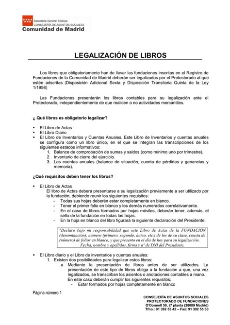 legalización de libros