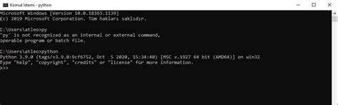 python how to fix py is not recognized as an internal or external command operable program