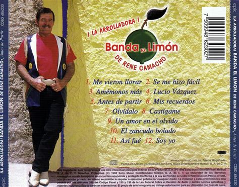 Car Tula Trasera De La Arrolladora Banda El Limon De Rene Camacho