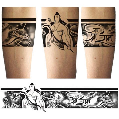 Buy ORDERSHOCK Lord Rama Jai Shree Ram Hand Band Tattoo Design For Male