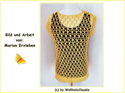 Häkelanleitung Shirt vernetzt Sommertop Netzshirt myPatterns de