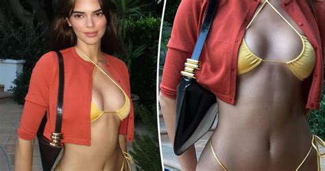 Kendall Jenner Stuns In Strappy Crisscrossed Bikini