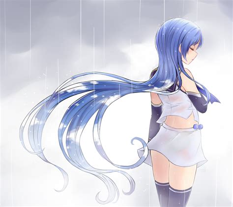 Papel de parede ilustração olhos fechados Anime Meninas anime